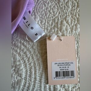 wilo | Pants & Jumpsuits | Nwt Wilo Rib Set Color Block Purple Athletic ...